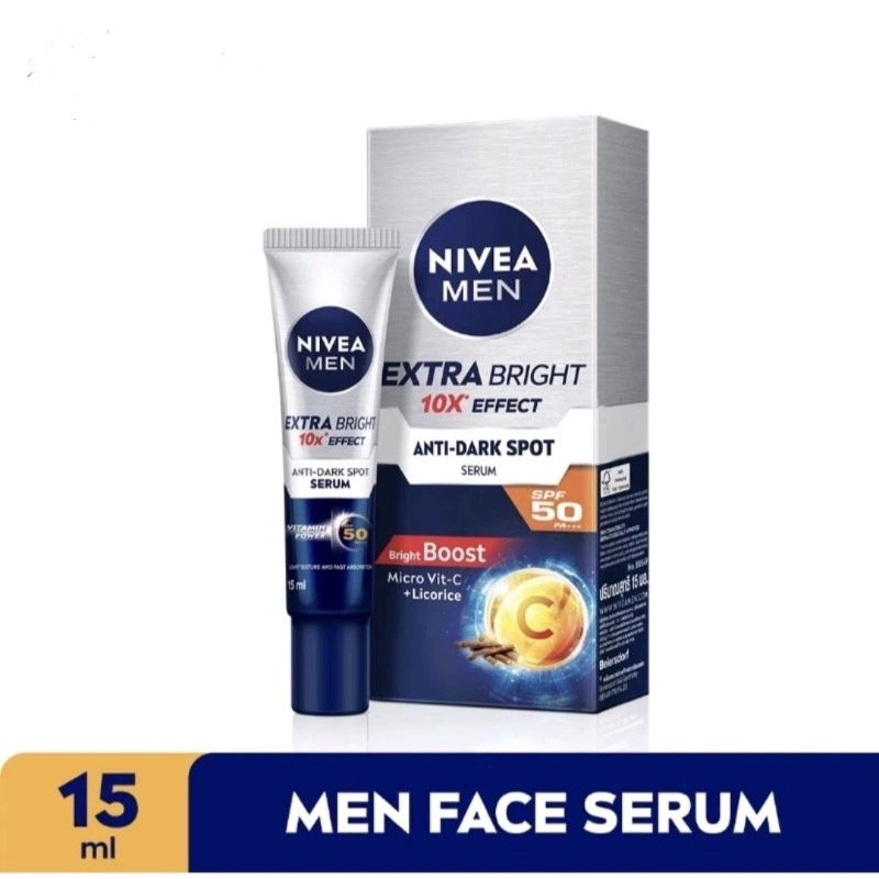 Nivea Man Sun Face Sunblock Sunscreen Serum SPF50 SPF 50 Face Wash ...