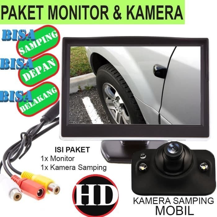 LAYAR Hd Camera Package Side/ Front/Back Car With 5-inch Screen Full ...
