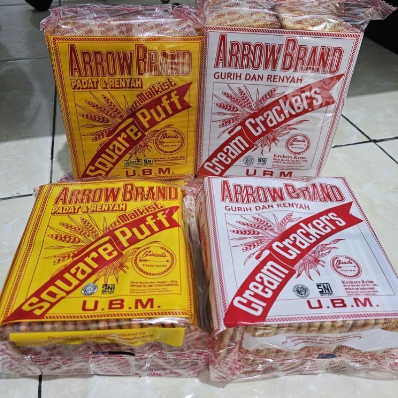 UBM Biscuit Arrow Square Puff Cream Crackers | Arrow Malkist Square Puff | Arrow Cream Crackers ...