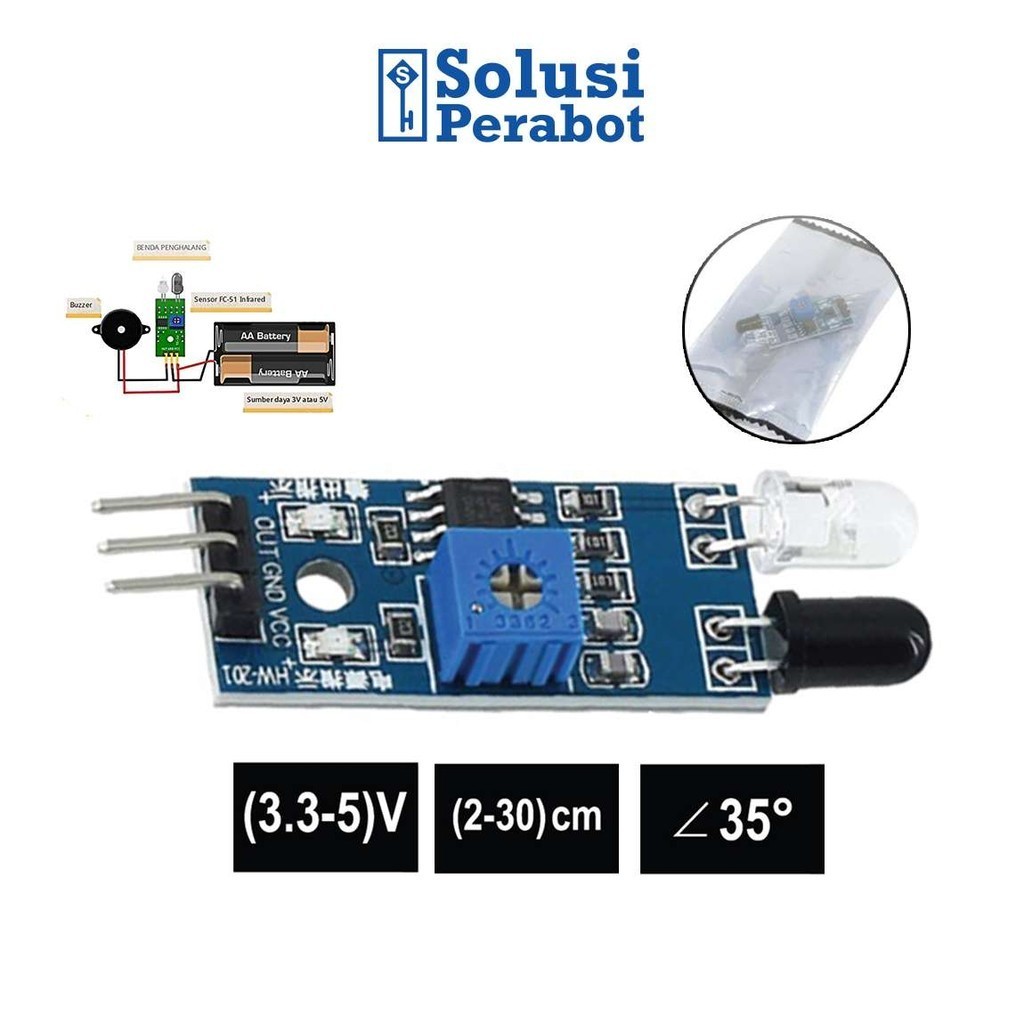 IR Infrared Sensor Infrared SP / ARDUINO Black Line Follower Obstacle ...