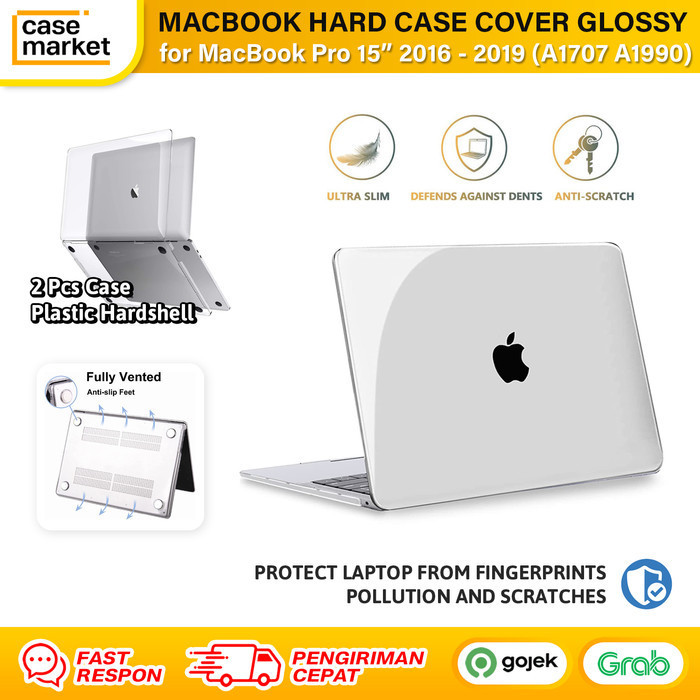 MACBOOK PRO 15 15.4 INCH A1707 A1990 CRYSTAL CASE CASING COVER GLOSSY ...
