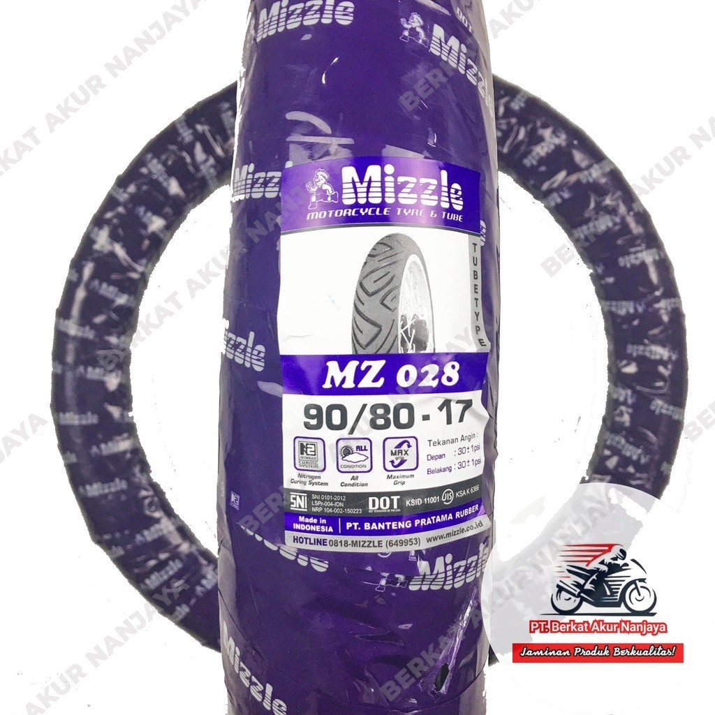 Mizzle MZ028 90/80-17 Tubetype Motorcycle Tire (non tubeless) | Shopee ...