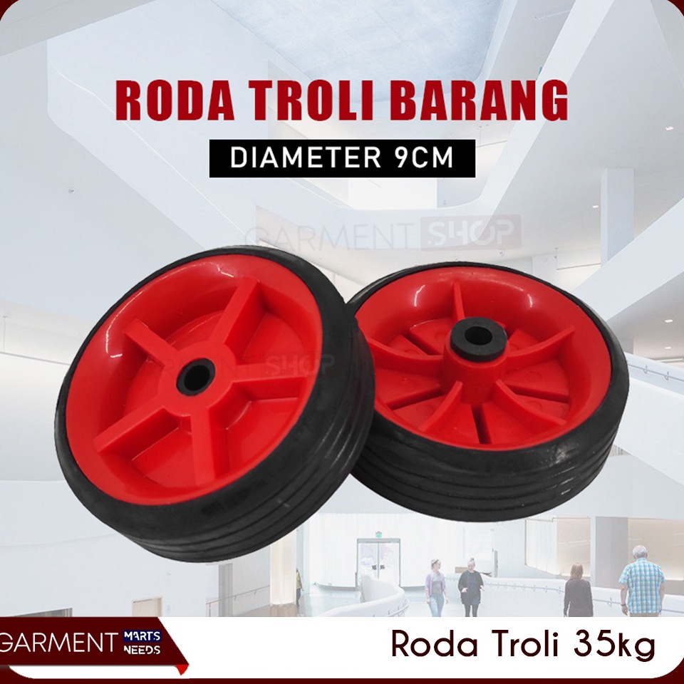 MERAH New 3,4,5 Inch Goods Trolley Wheels Rubber Tire Trolley Rack ...