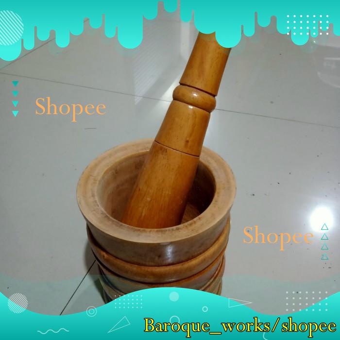KAYU Large WOODEN LUMPANG TOOL / WOODEN LUMPANG AND ALU PODUK QUALITY ...