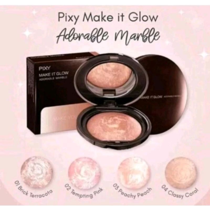 Original Pixy Make It Glow Adorable Marble Blush On Blush (OUT OF STOCK ...