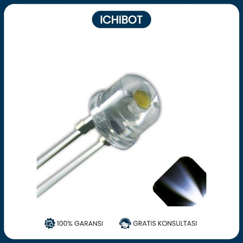 PUTIH Led 8MM Super Bright Strawhat Light Emitting White Diode | Shopee ...