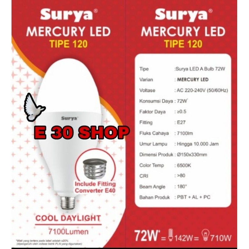 Mercury Mercury LED Solar Street Light Type 120 = 72 Watt Power Saving ...