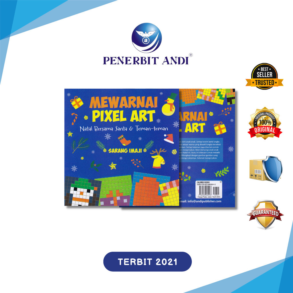 Andi Publisher - Pixel Art-Christmas Coloring Book With Santa And ...