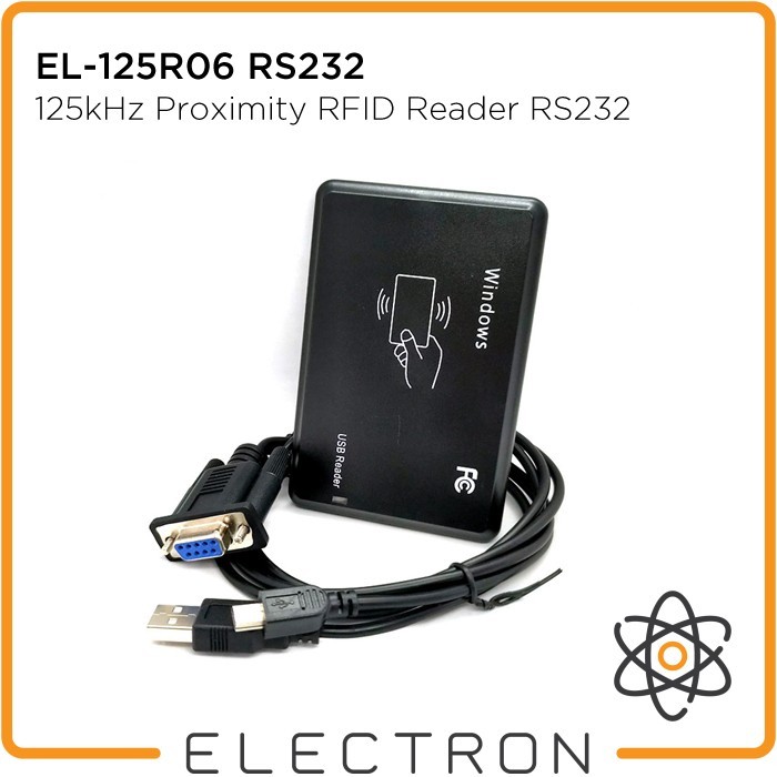 El-125r06 RS232 125kHz Proximity RFID Reader Serial Card TK4100 EM4100 ...