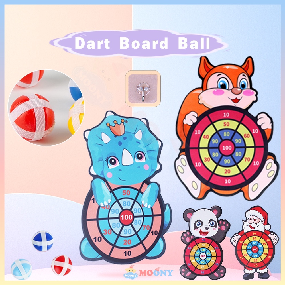 Moony dart board Kids Toys Throwing Balls Sticky Paste Arrow board dart ...
