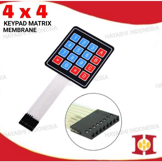 Keypad Membrane 4x4 Matrix Arduino 4x4 Input Key Pad Membrane | Shopee ...