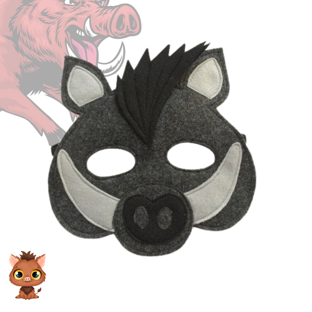 Bdg Craft Flannel mask wild boar wild boar Haloween Party Birthday ...