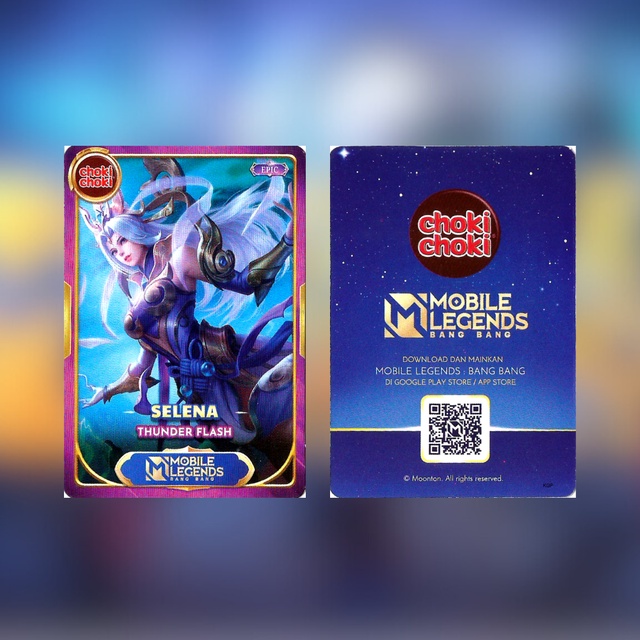 Mobile Legends Card Choki Choki Selena Thunder Flash Prize | Shopee ...