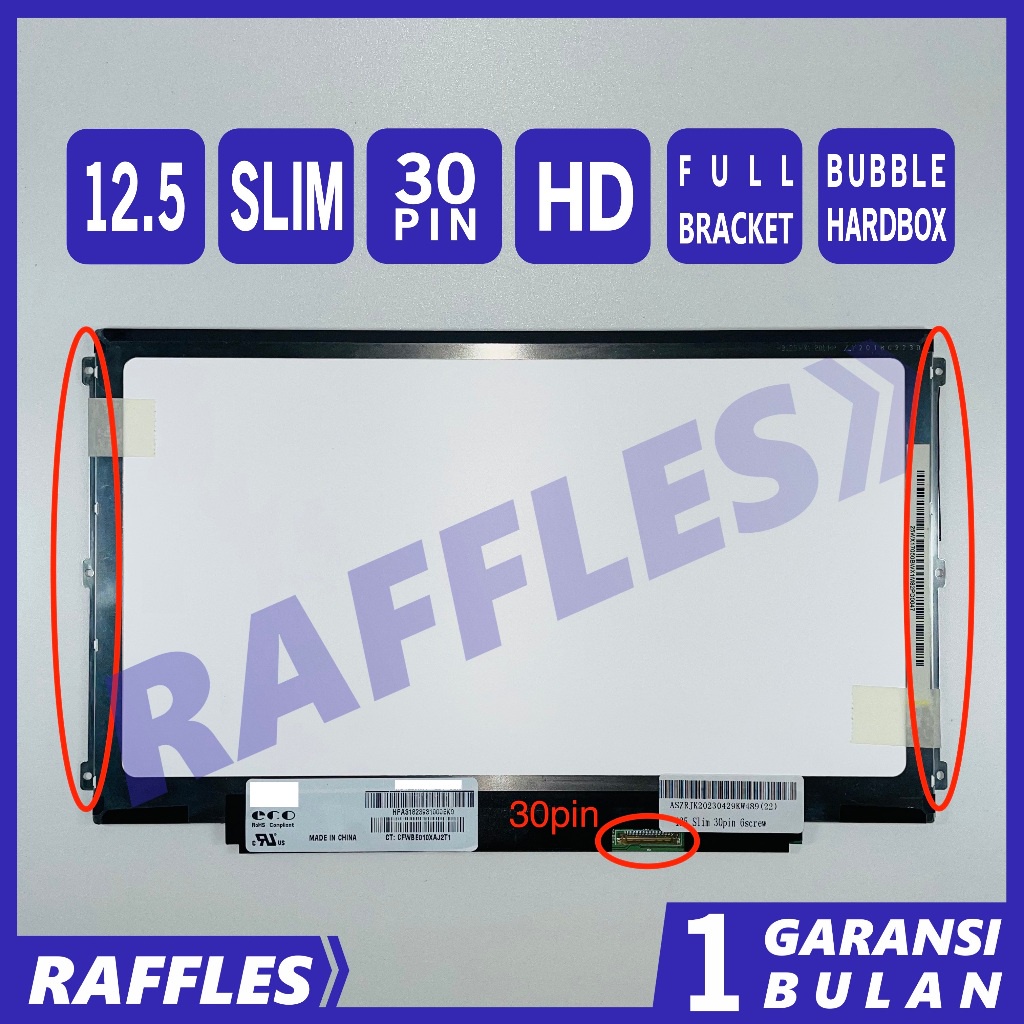 LCD LED 12.5 Slim 30 pin HD Full Bracket Left Right | Shopee Philippines