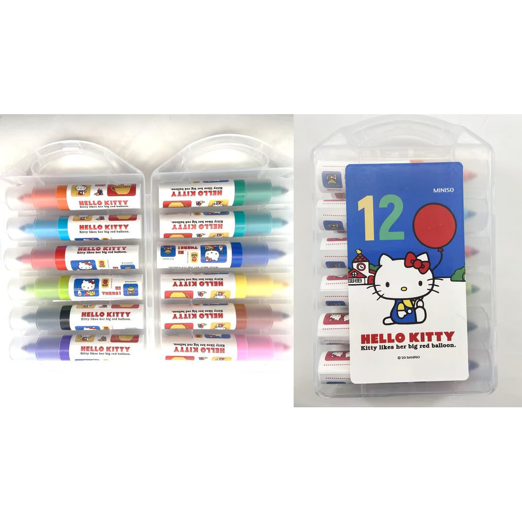 Miniso Bali Hello Kitty Fun School Season Series Water Color Pencil ...