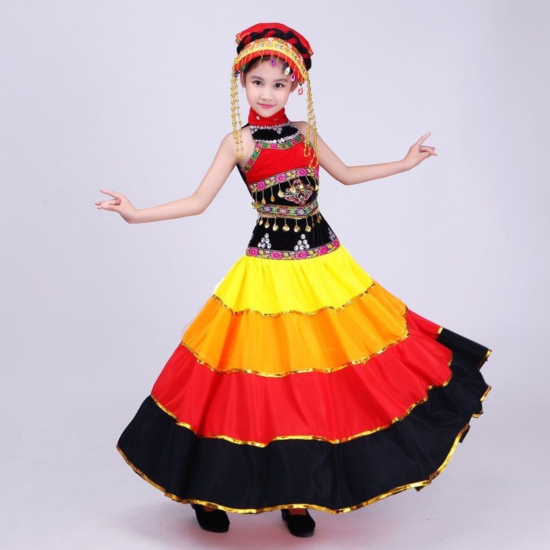 [big Swing skirt] Yi ethnic dance big swing skirt washing spring dance ...