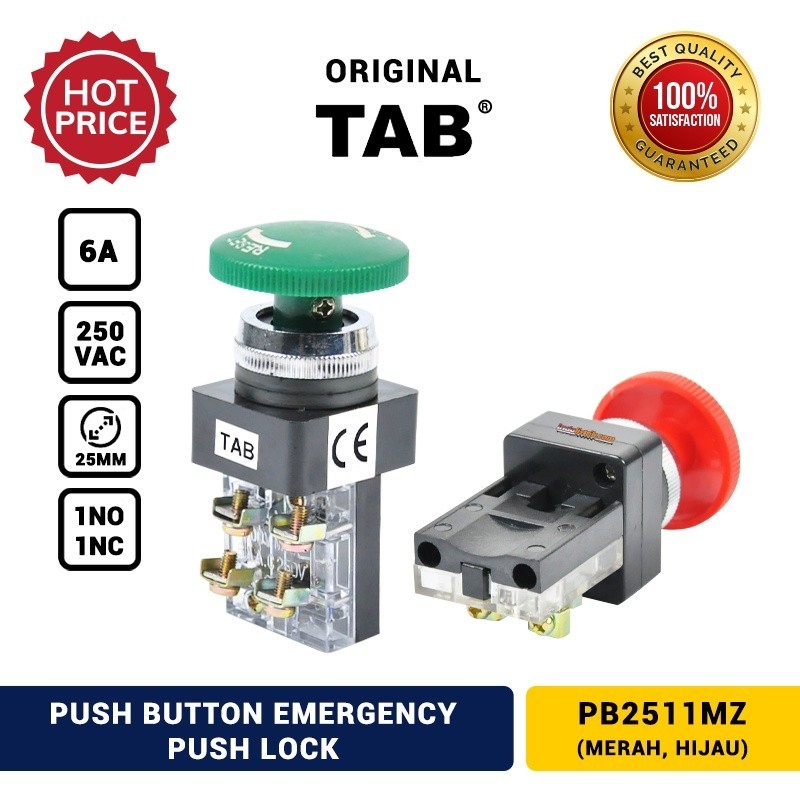 Emergency Push Button Push Lock TAB PB2511MZ | Shopee Philippines