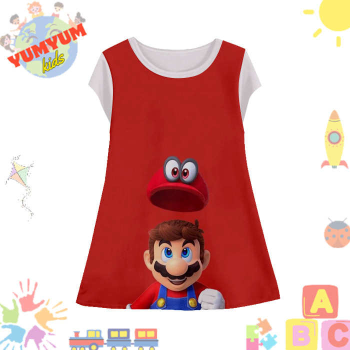 Mario Bross Girls' Dress v3 Women's Tunic Cute Mario Bross Cartoon ...