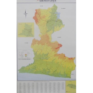 Selling Map Of Cianjur Regency (Folding) | Shopee Philippines