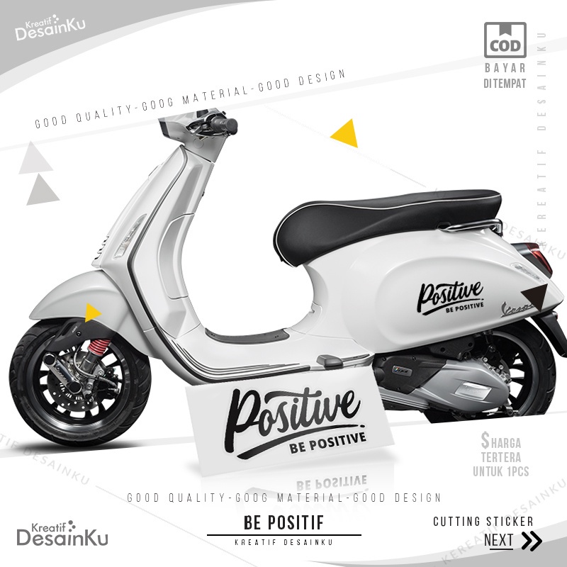 Cutting Stickers Be Positive Variations in Motorcycle Car Stickers ...
