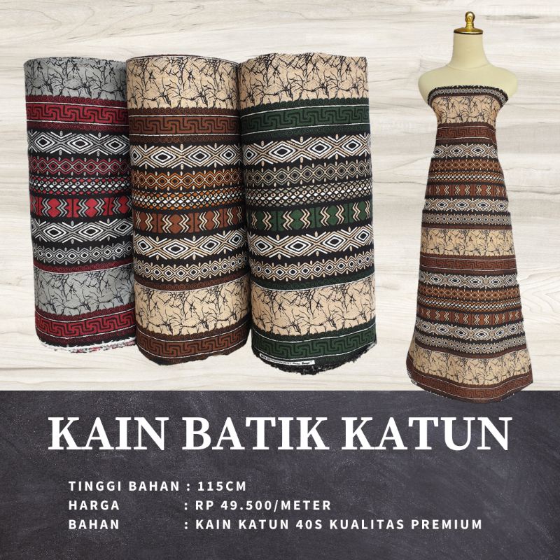 KATUN Meter Cotton Batik Fabric with the Latest Ethnic Songket Woven ...