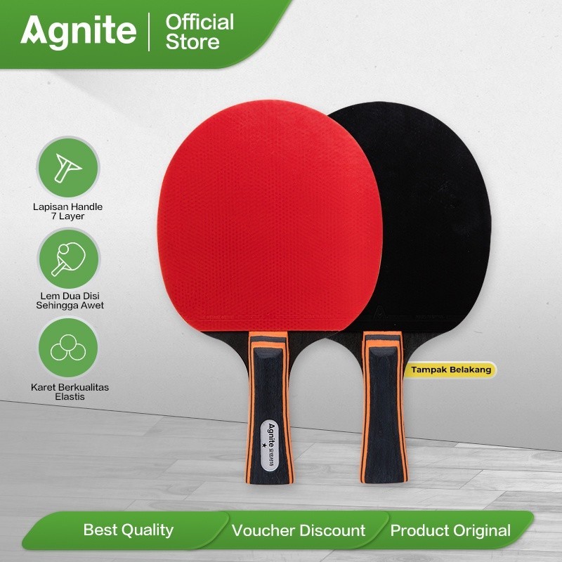 Agnite Table Tennis Paddle/bet Pingpong/Bat Tennis Table One Star Level ...