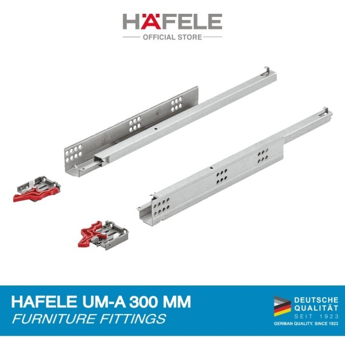 Hafele Um Advance Series - Soft Close Tandem Rail - Full Ext / 30 Kg ...