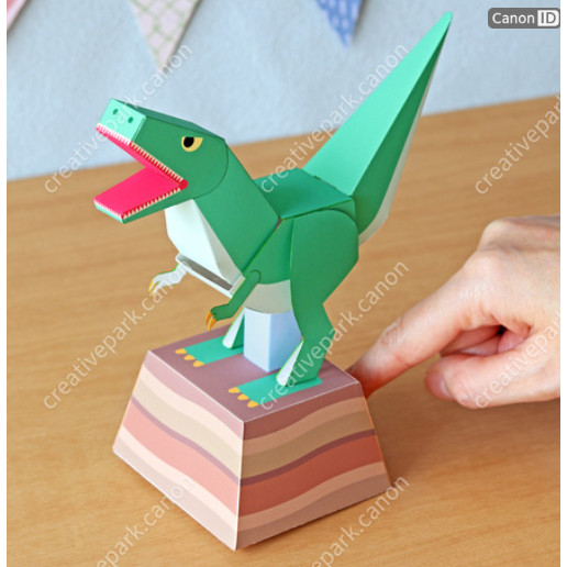 Dino TYRANNOSAURUS Movable papercraft Miniature action figure diy Hand ...