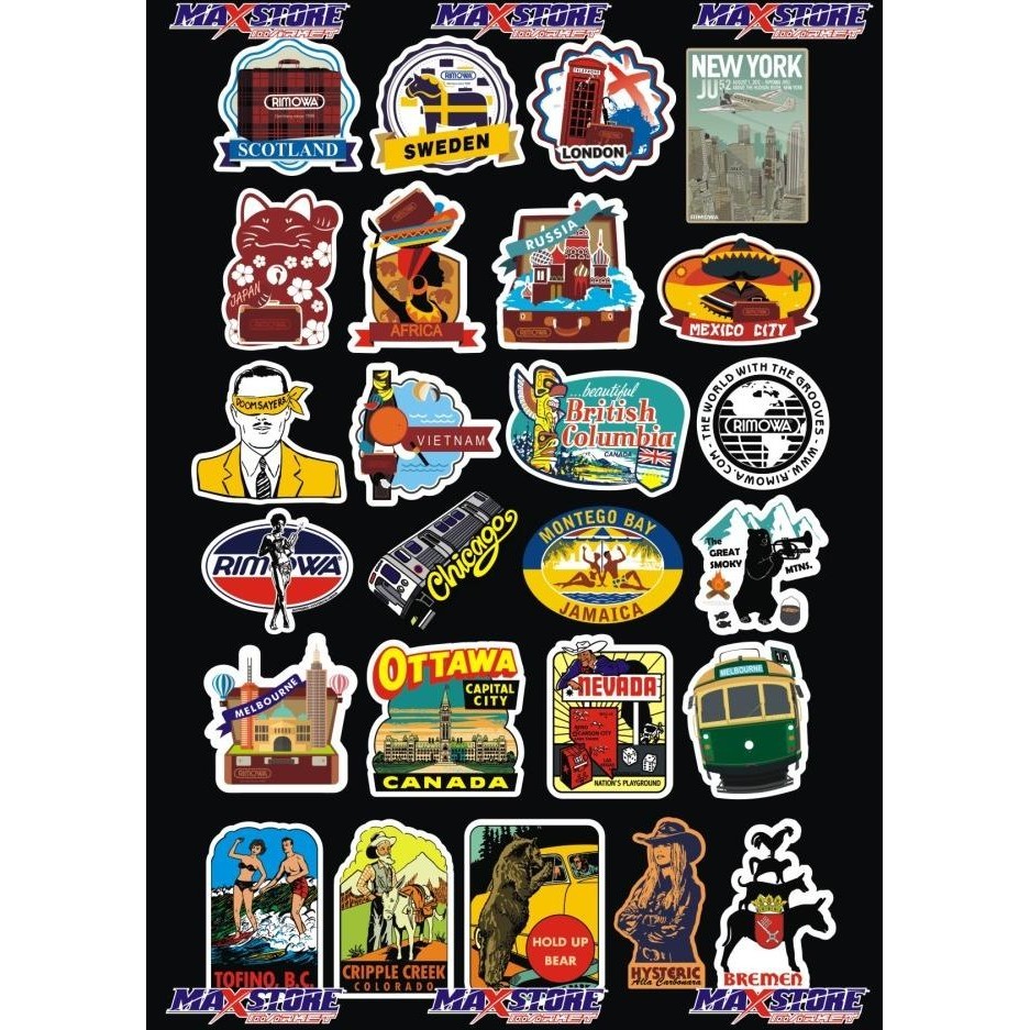 Rimowa Suitcase sticker/travel sticker/Unique sticker/City Name sticker ...