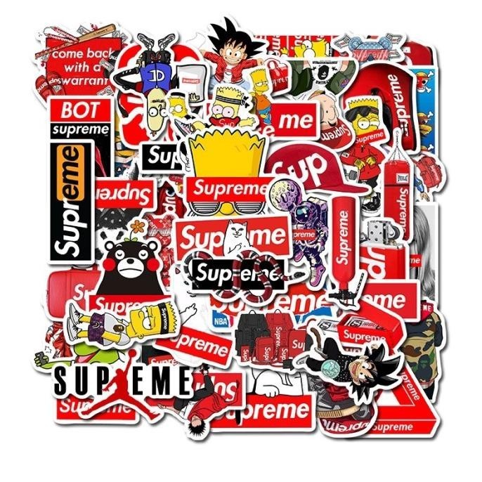 Supreme Design Luggage Luggage Sticker Sticker 50pcs | Shopee Philippines