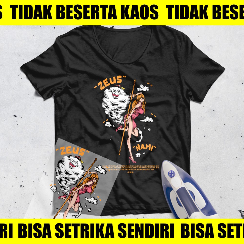 Dtf Digital Anime One Piece Print Screen Printing Nami Zeus Ready To ...