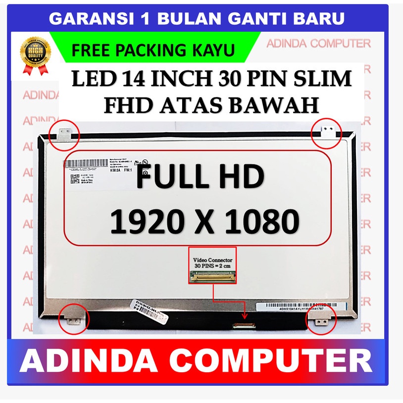 Lcd LED Samsung 14inch 14.0 Inch 30pin Slim Full HD FHD AB IPS | Shopee Philippines