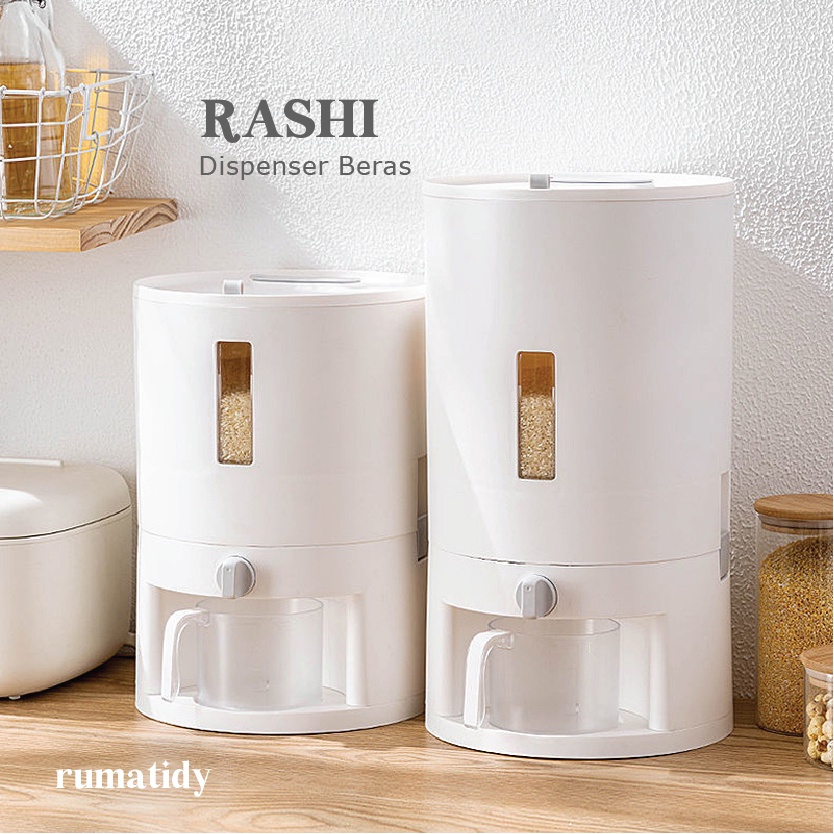 PUTIH Rumatidyrashi Aesthetic White Rice Dispenser 6Kg And 10Kg Grain ...