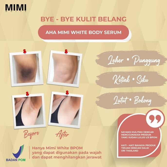 Mimi White Aha White Body Serum Bpom 100ml Best | Shopee Philippines