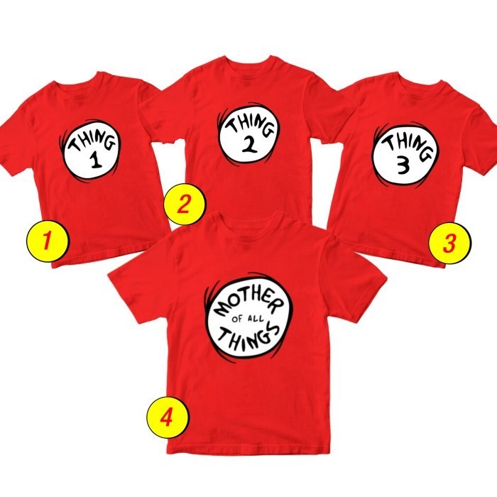T-shirts for boys and girls aged 1-10 years Picture of Thing 1 Thing 2 ...