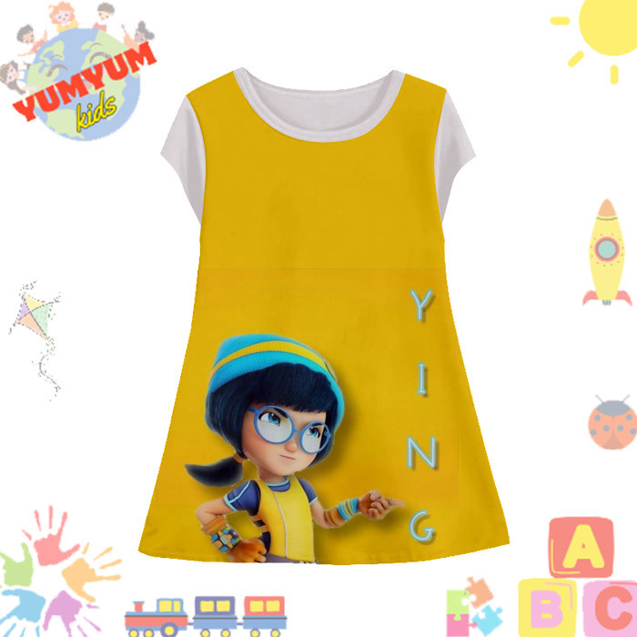 Yaya Boboiboy Girls' Dress v4 Women's Tunic Animated Film Cartoon ...
