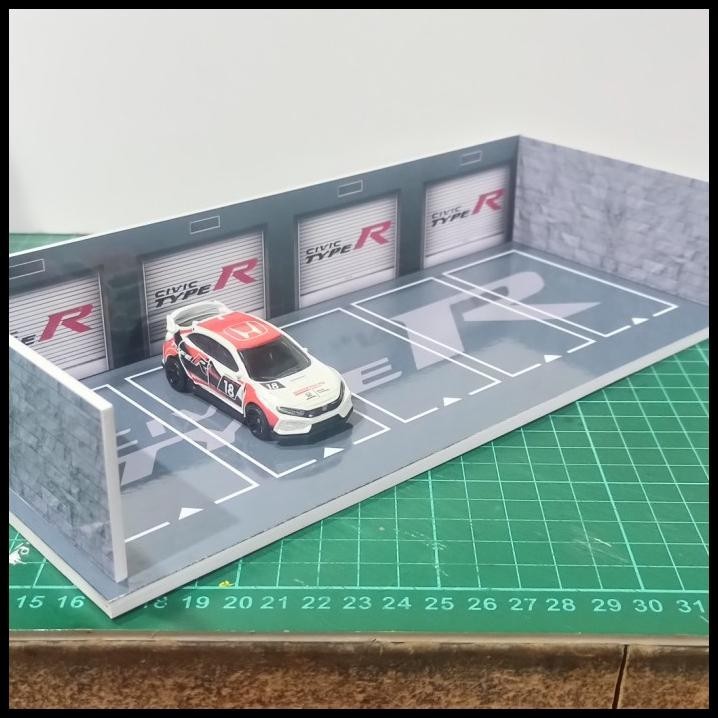 Newest DIORAMA Garage 1/64 PARKING LOT HONDA CIVIC TYPE R Contents 5 ...