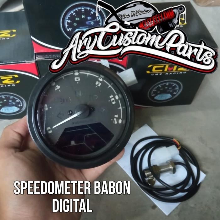Custom digital speedometer speedometer caferacer scrambler bober w175 r ...
