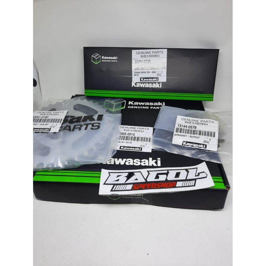 Original Kawasaki W175 W 175 Chain Chain Gear Set | Shopee Philippines