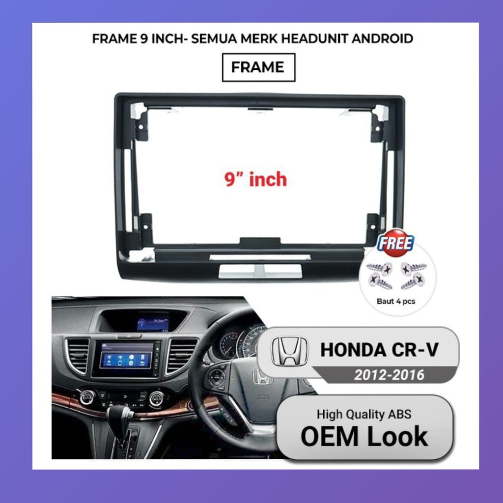 Oem Head Unit Frame for Honda CRV Turbo 2017-2021 9 inch | Shopee ...