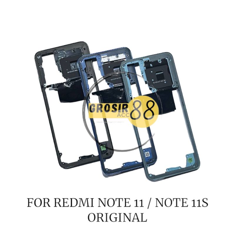 MESIN Middle Bone BEZEL FRAME Engine Cover FRAME XIAOMI REDMI NOTE 11 ...