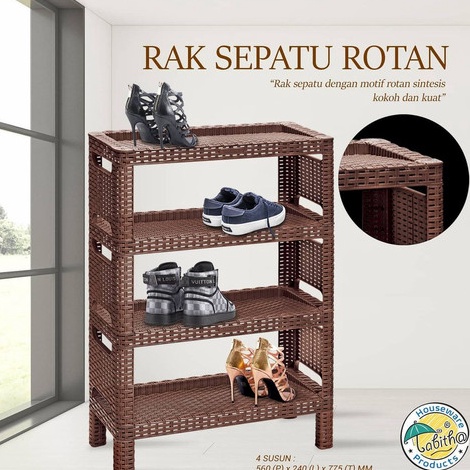 The Price Of Plastic Stacking Shoe Rack 3 4 5 Levels Rattan Sandal Shoe ...