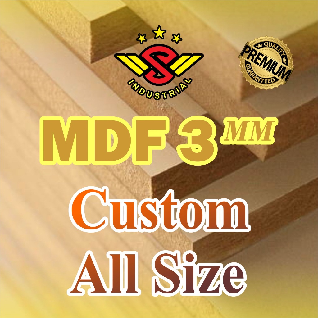 [Custom] 3mm Thick MDF Board -----Rp. 4/cm----- | Shopee Philippines