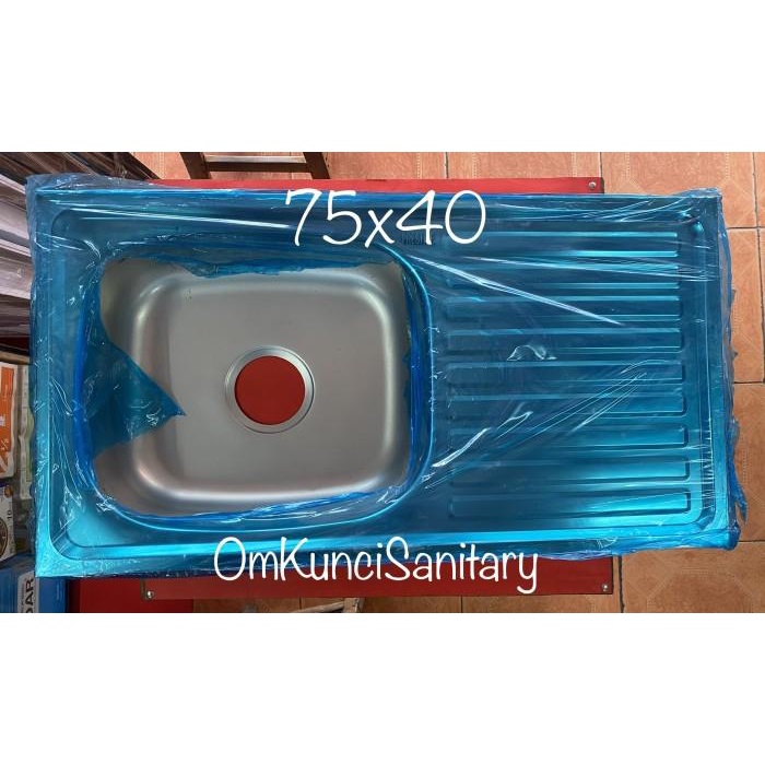 Bcp Kitchen Sink 1-hole Stainless Wing Sink | Shopee Philippines