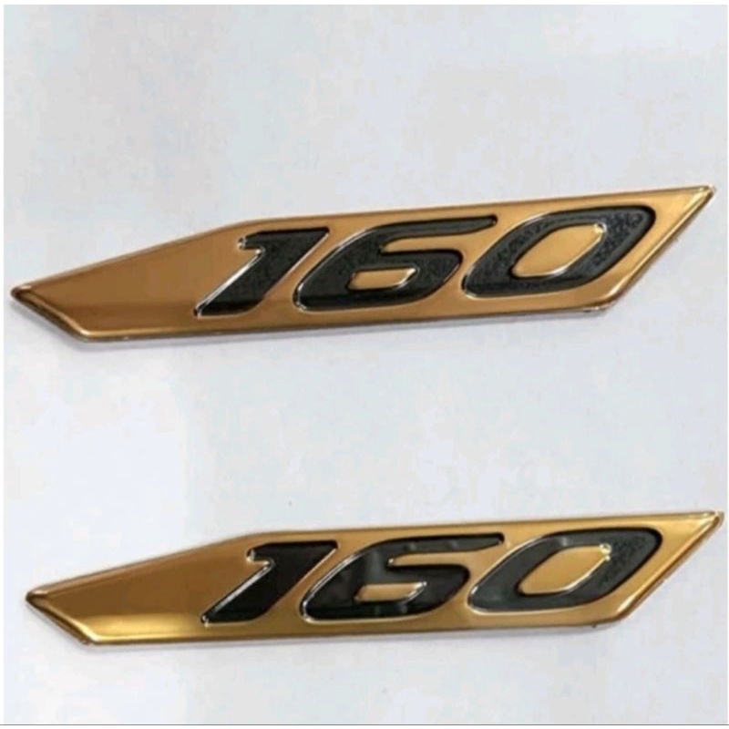 160 gold emblem logo hrg 2pcs left and right | Shopee Philippines
