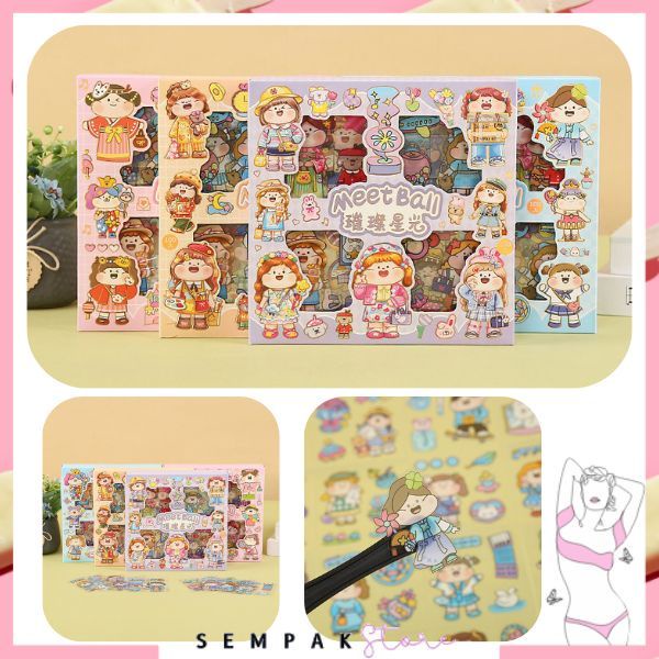 Ss Sticker 100 Sheets Character Meetball Sticker Box Aesthetic Korean ...