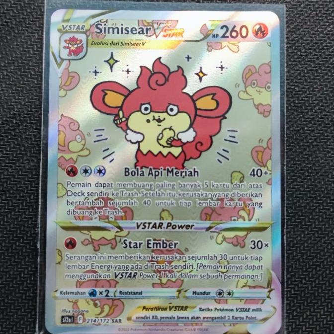 Simisear VSTAR SAR POKEMON TCG INDONESIA | Shopee Philippines