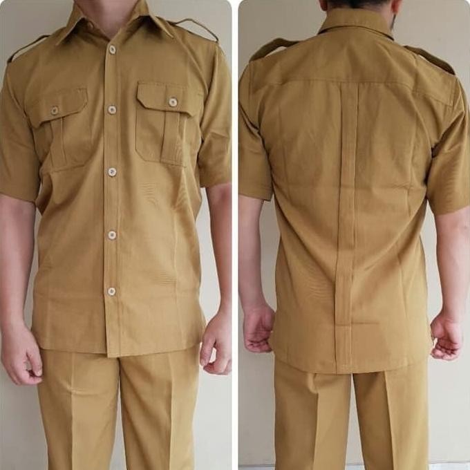 Khaki Uniform Pdh Pns/Pemda/Teacher/Men/Boys/Boys Original | Shopee ...