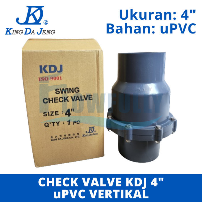 4 INCH uPVC VALVE TUSEN KDJ SWING CHECK VALVE PVC 4 DIM VERTICAL WATER ...