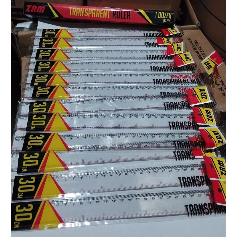 30cm clear plastic ruler (per box contains 12 pcs) | Shopee Philippines